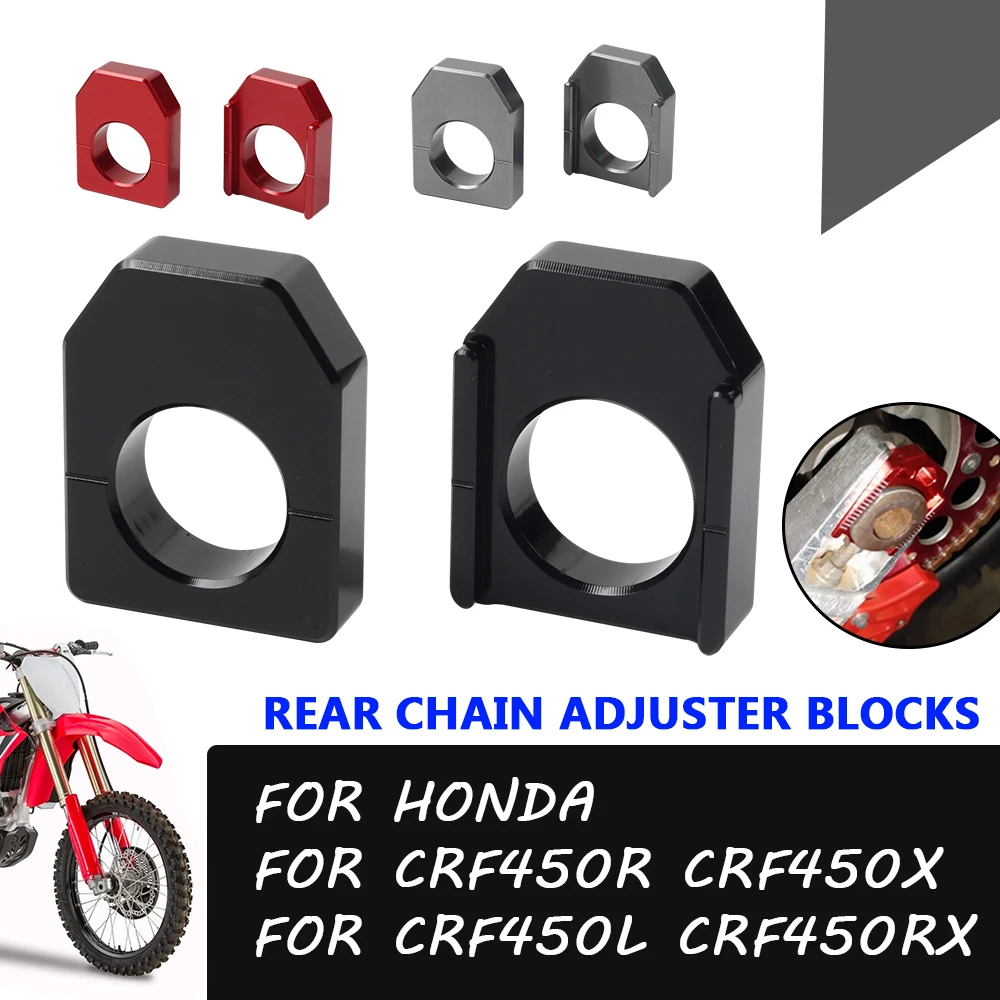 Motorcycle-Accessories-Rear-Chain-Adjuster-Red-Axle-Block-Bolt-Slider ...