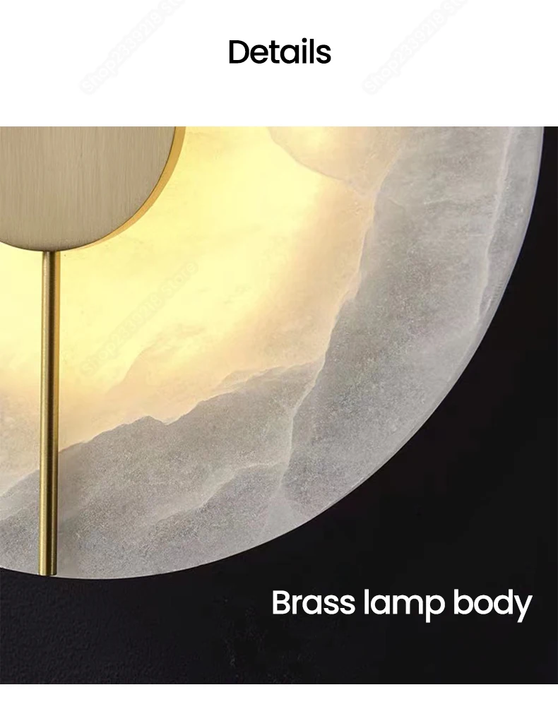 Modern Marble LED Wall Lights For Living Room Home Indoor Sconce Wall ...