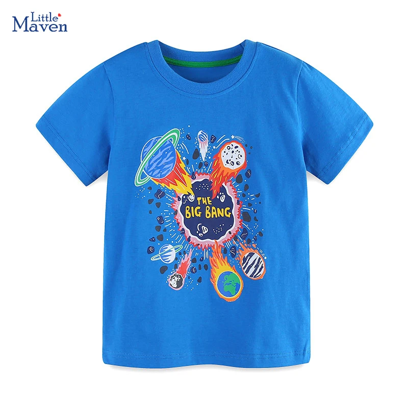 Little maven Kids Clothes Summer Boys T Shirts Cartoon Universe ...