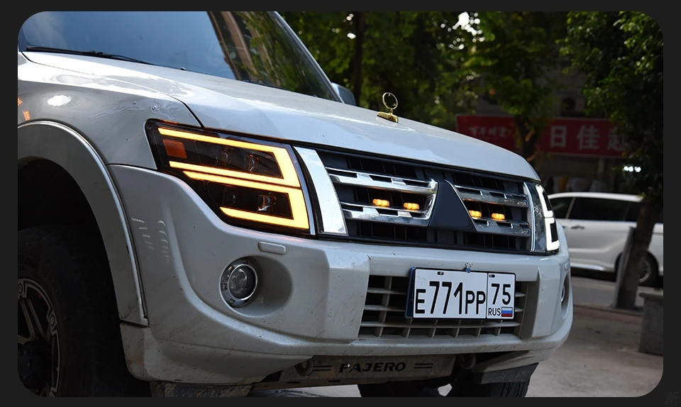 Pajero V93 Headlights 2006-2020 V97 LED Headlight Montero V87 V95 Dynamic Signal Animation DRL ...