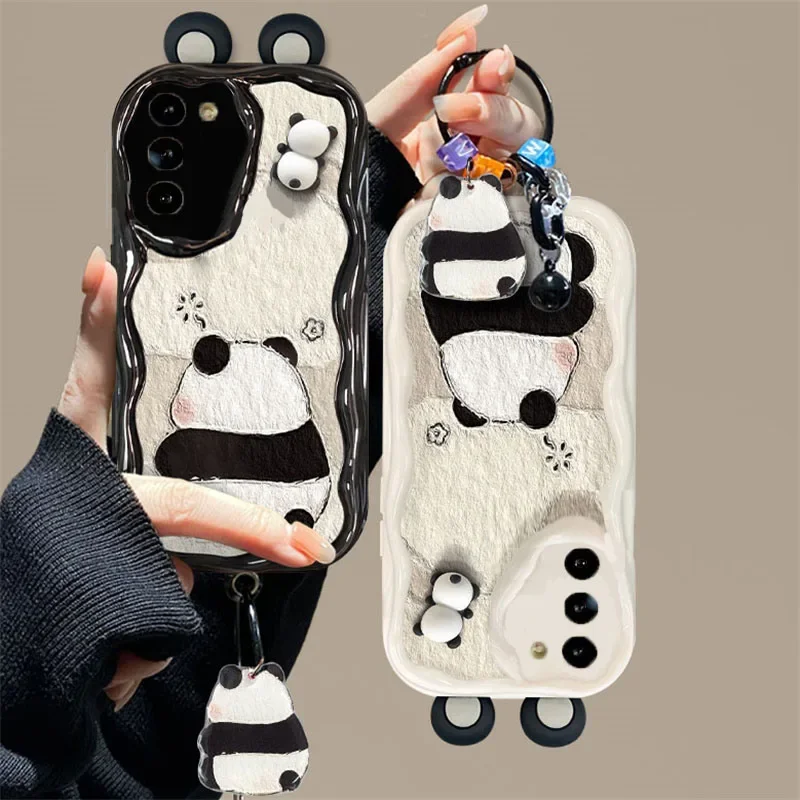 3D-Ear-Panda-Bear-Phone-Case-for-Samsung-Galaxy-S24-S23-S22-Ultra-S21 ...