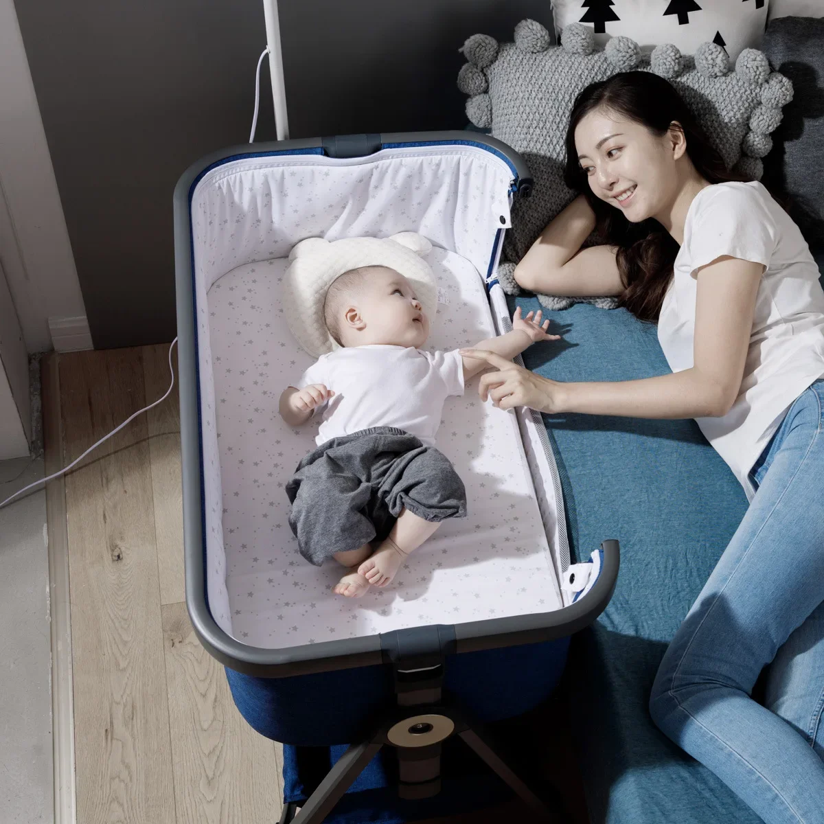 Newborn-Baby-Crib-Splicing-Big-Bed-Free-Installation-Portable-Multi-function-Cradle-Foldable-Bb ...