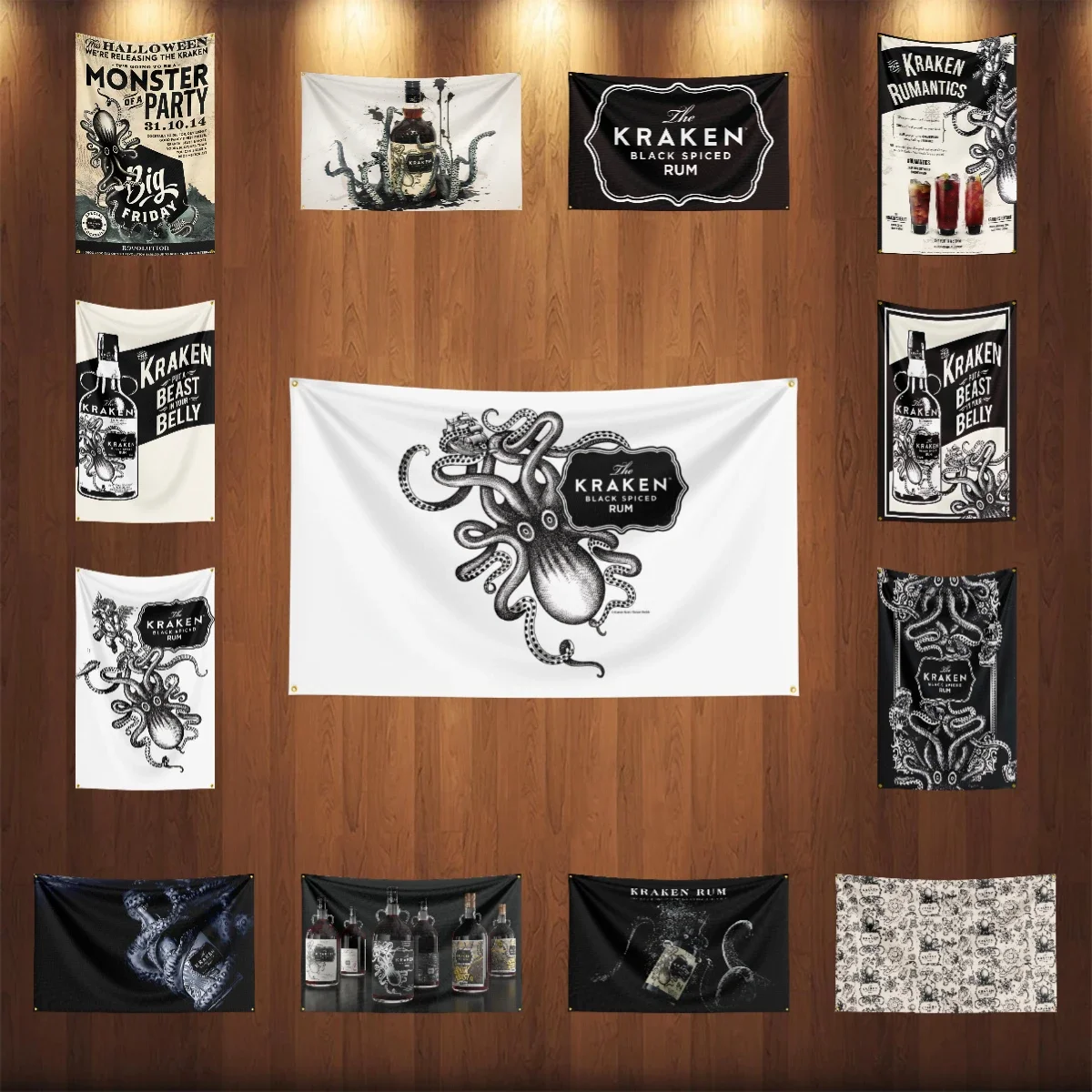 3×5ft K-Krakens RUM Flag Polyester Printed Alcohol Wine Banner For ...