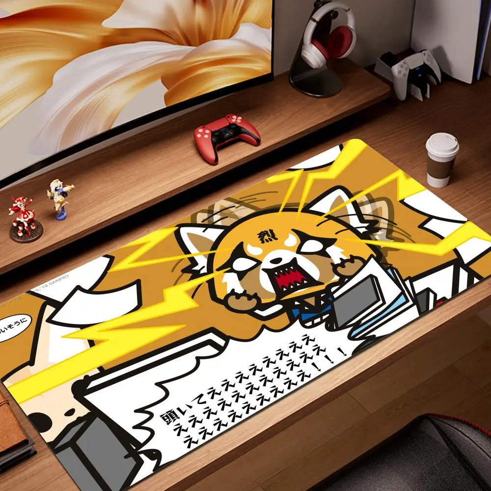Large Mouse Pad Gamer Aggretsuko Computer Mat Gaming Laptop Deskmat ...