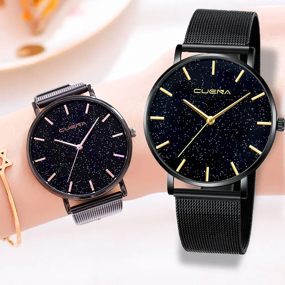 Women's Luxury Watch Fashion Starry Sky Dial Ladies Quartz Wristwatch ...