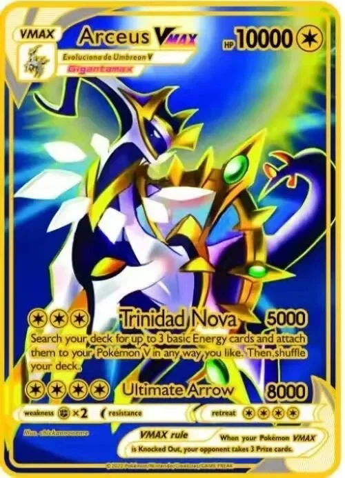 Rare Metal Collection Card Vmax Mega GX Gold English Pikachu Charizard ...