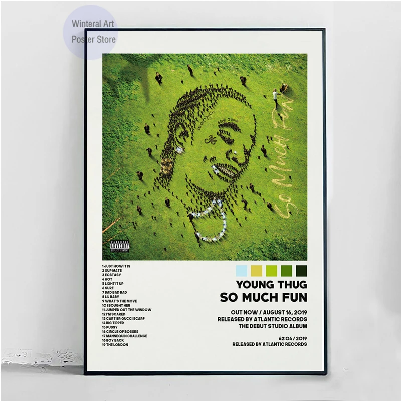 Young Thug So Much Fun Slime Hip Hop Music Album Cover Art Wall Art ...