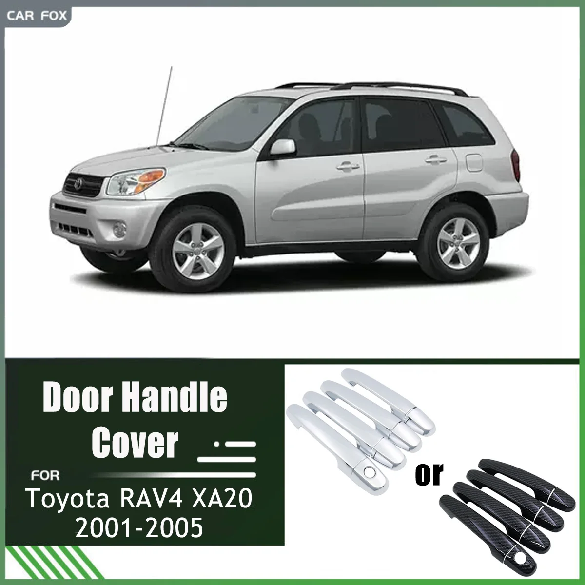 Chrome-Door-Handle-Cover-Trim-for-Toyota-RAV4-XA20-2001-2002-2003-2004 ...