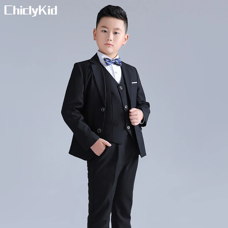 Boys Overweight Suit Costume Child Plus Size Blazer Vest Pants Kids ...