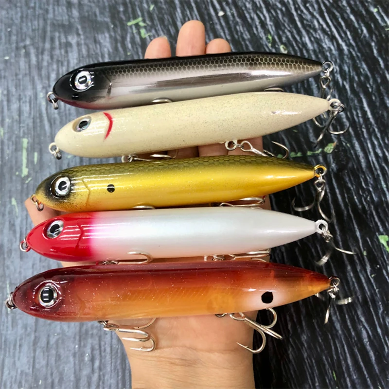 Heavy-Pencil-Fishing-Lures-126mm-26g-Floating-Top-Water-Wobblers-for ...