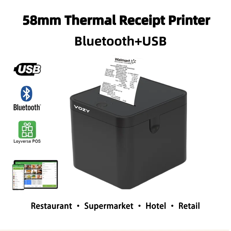 VOZY-P50-58mm-Thermal-Receipt-Printer-Bluetooth-USB-Thermal-Printer-POS-Printer-FREE-1Rolls ...