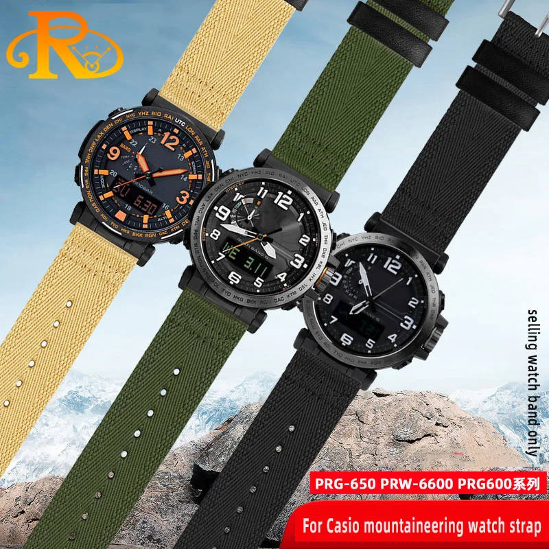 Quick release Nylon strap is suitable For Casio mountaineering watch ...