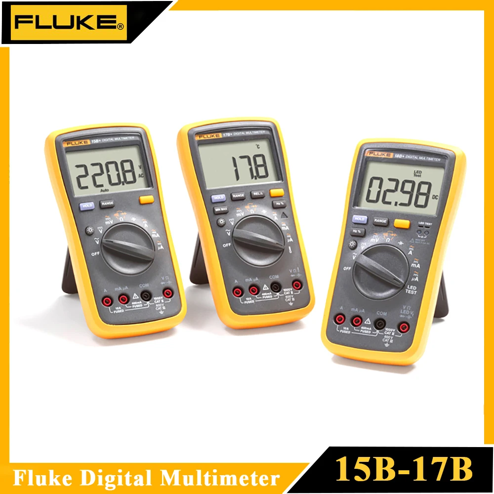 Fluke 12E 15B 18B 17B artı multimetre 1000V AC DC voltmetre ampermetre ...