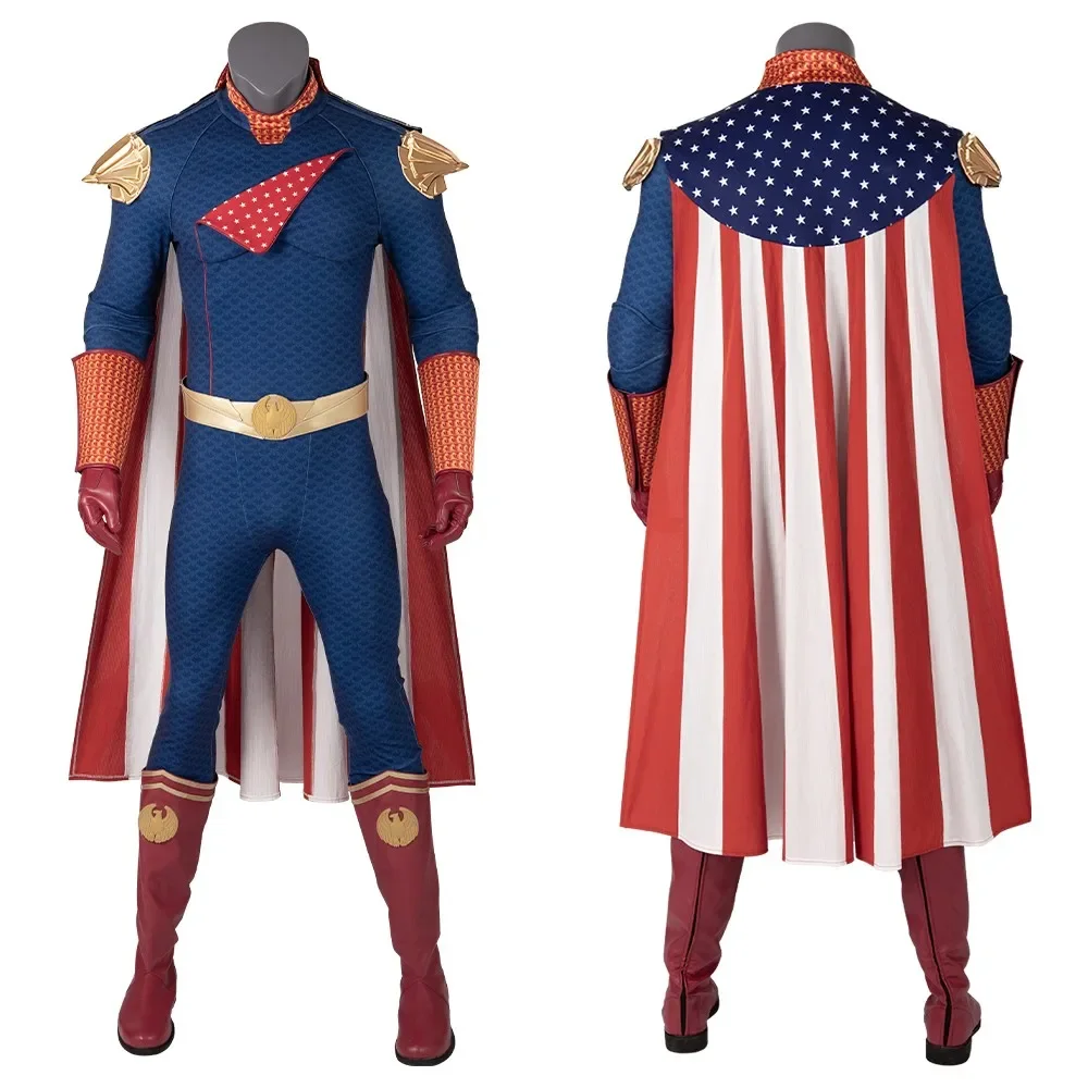 COFUN The Boys Homelander Cosplay Costume Zentai Suit Jumpsuit Cloak ...