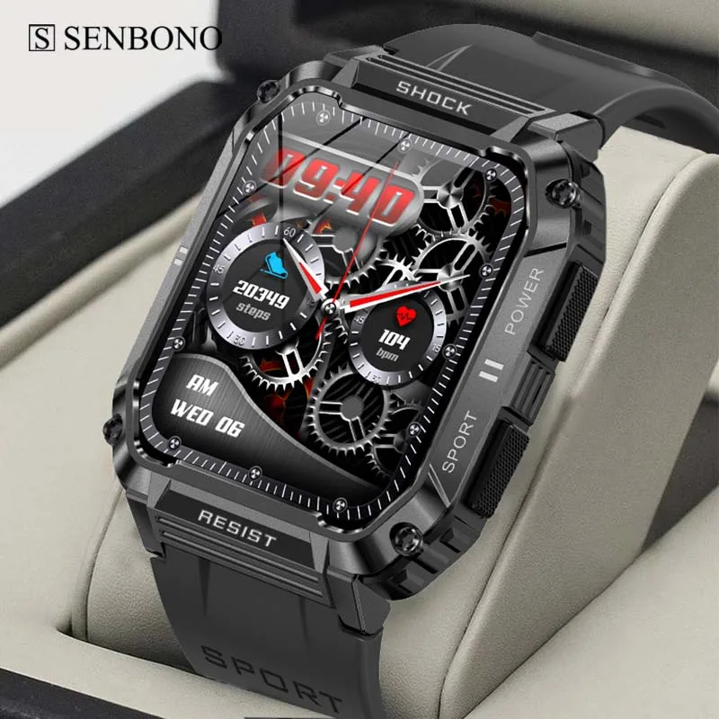 SENBONO 2023 New Men Smartwatch 1.95 Inch Screen Bluetooth Call Dial ...