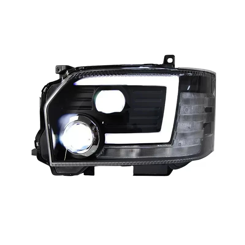 Car Headlights Headlamp Modified LED DRL Angel Eye Projector Lens Beam ...