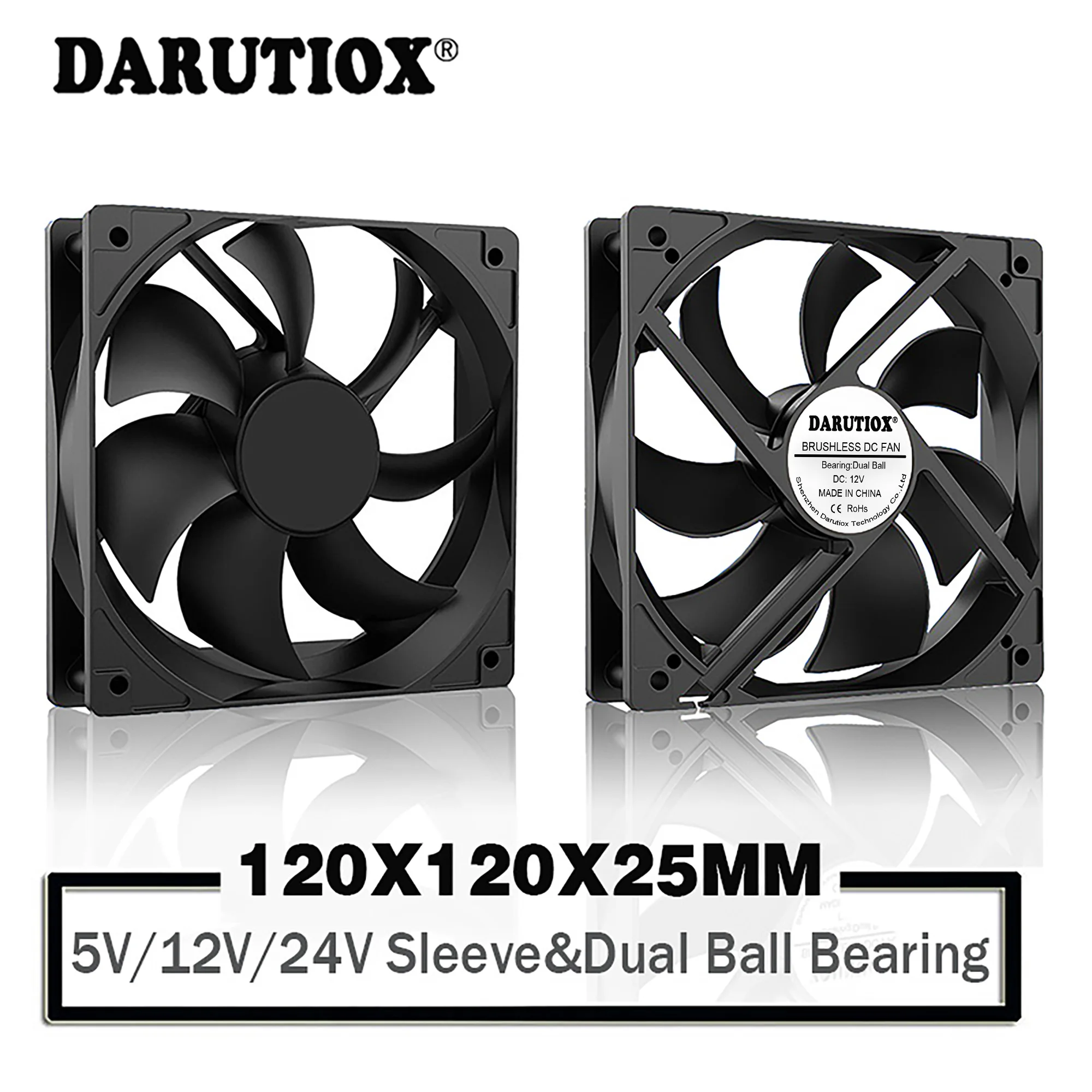 120mm-12cm-12025-Fan-5V-12V-24V-120mm-120mm-25mm-Fan-DC-Brushless ...