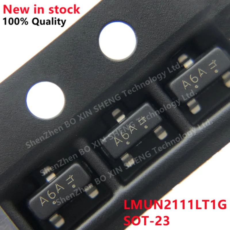 50PCS-LMUN2111LT1G-MMUN2111LT1G-Marking-A6A-SOT-23-PNP-100mA-50V-SMD ...