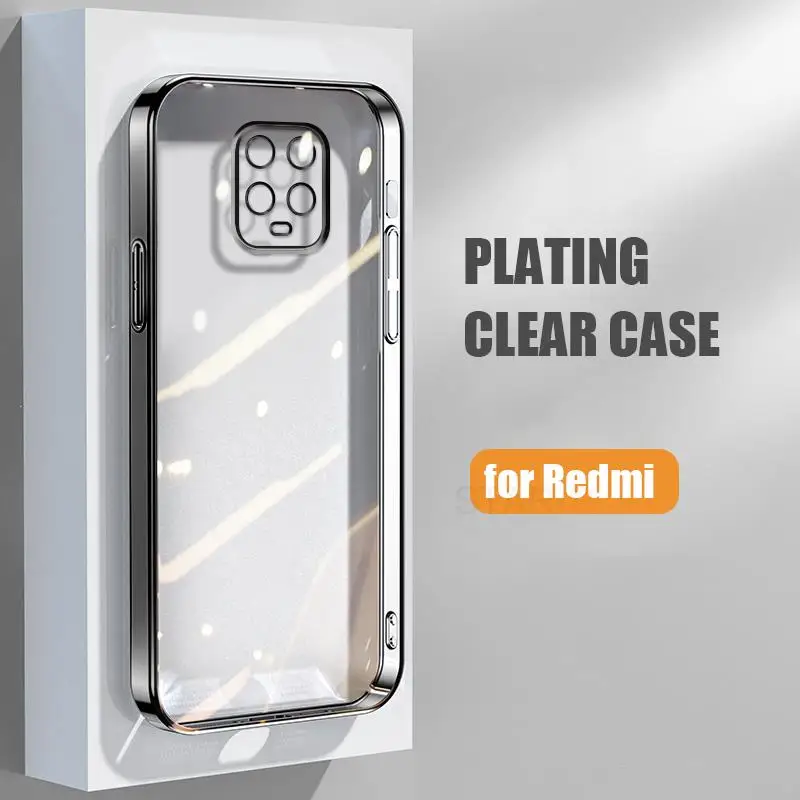 Luxury Plating Transparent Case For Xiaomi Redmi Note 9 Pro 9pro Note9 ...