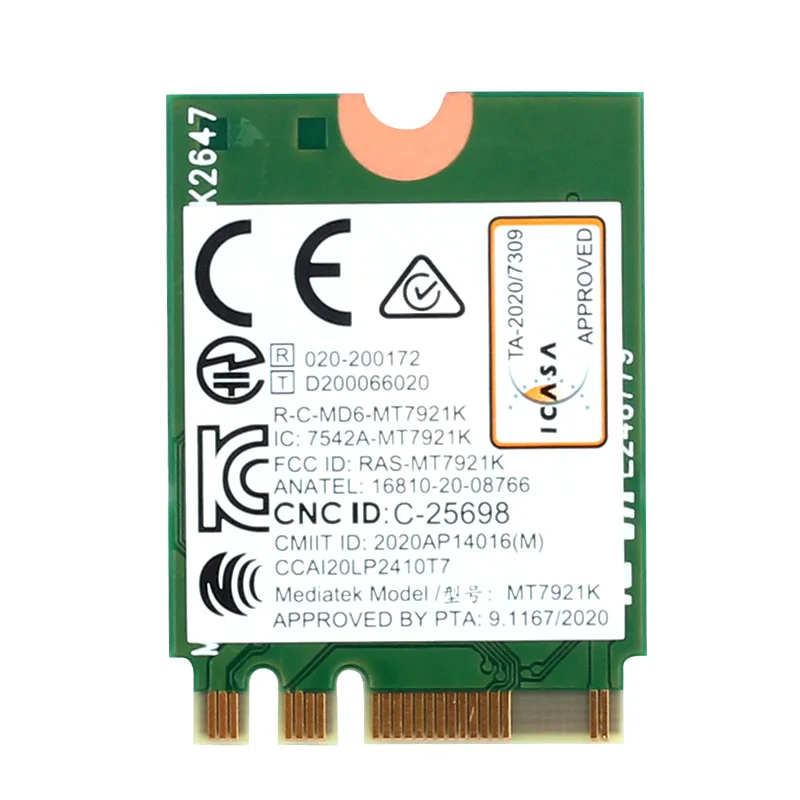 Mediatek Wi Fi 6 Mt7921 Wireless Lan Card