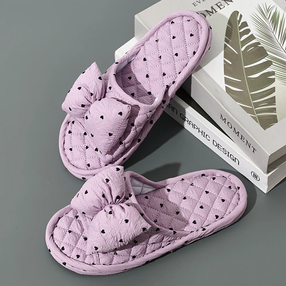 Fashion Women Slippers Soft Bottom Cotton Floral Floor Shoes Indoor ...