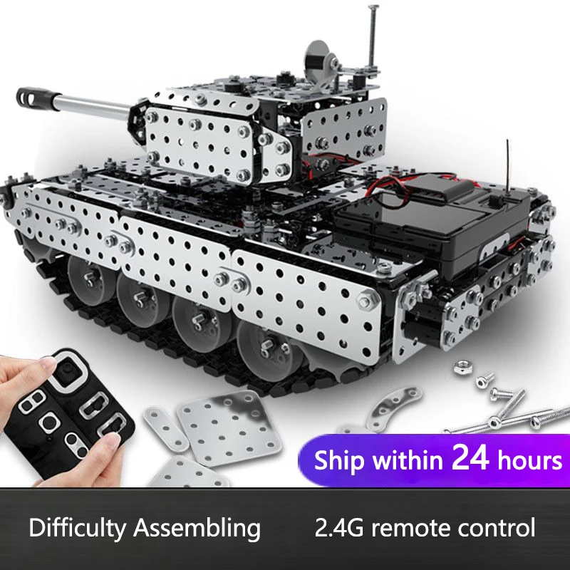 Mechanical-tank-metal-electric-difficult-assembly-remote-control-model ...