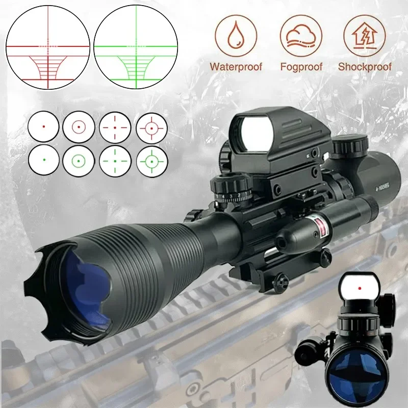 4-16x50EG-Tactical-Rifle-Scope-Red-Green-Illuminated-Reticle-Range ...