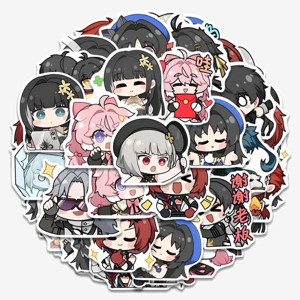 Sunsyea Wuthering Waves Merch Fans Collection Role Stickers 72 Pieces ...