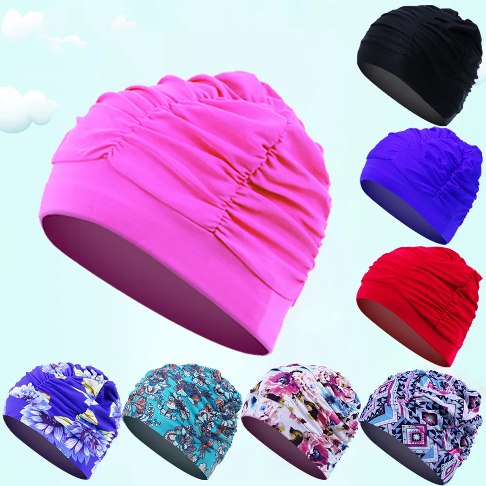 Swim Caps for Women Men Pure Color Swimming Caps Breathable Large Size ...