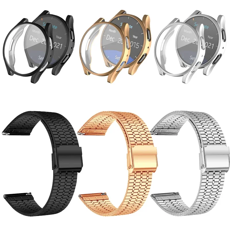 Case-Metal-Band-For-Samsung-Galaxy-Watch-4-5-6-44mm-40mm-Strap ...