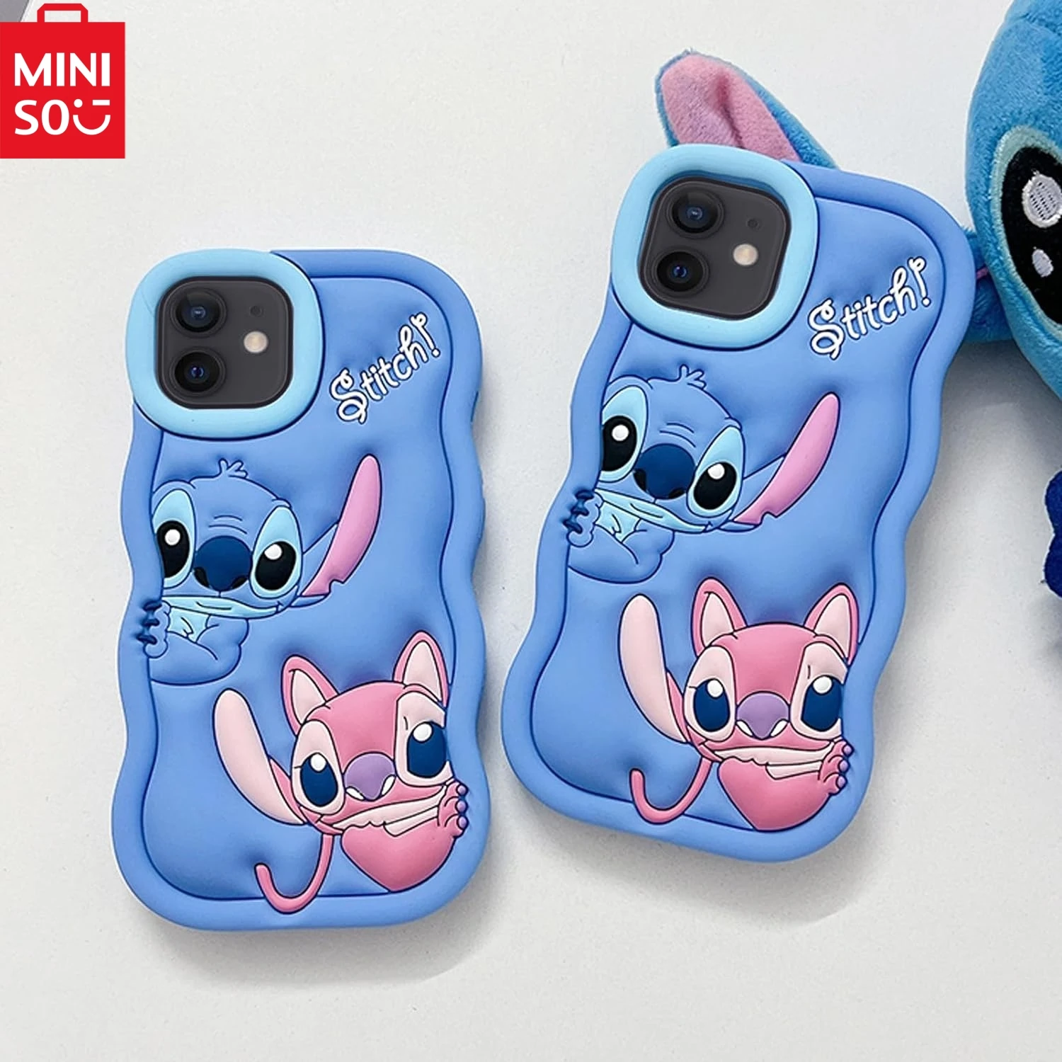 Miniso-Stitch-Mobile-Phone-Case-Apple-Wavy-Edge-Silicone-Suitable-For ...