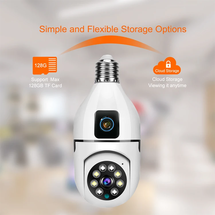 New-E27-1080P-WIFI-Dual-Lens-Bulb-Camera-IP-Color-Night-Vision-Two-Way ...