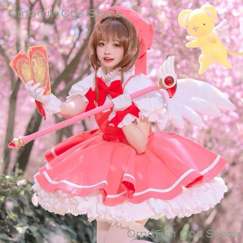 Sakura-Cardcaptor-Card-Captor-Cosplay-Kinomoto-Sakura-Cosplay-disfraz-peluca-bast-n-Rosa-Lolita ...