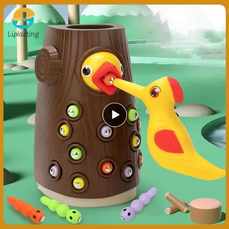Woodpecker-Catching-Worms-And-Feeding-Game-Toys-Woodpecker-Magnetic ...