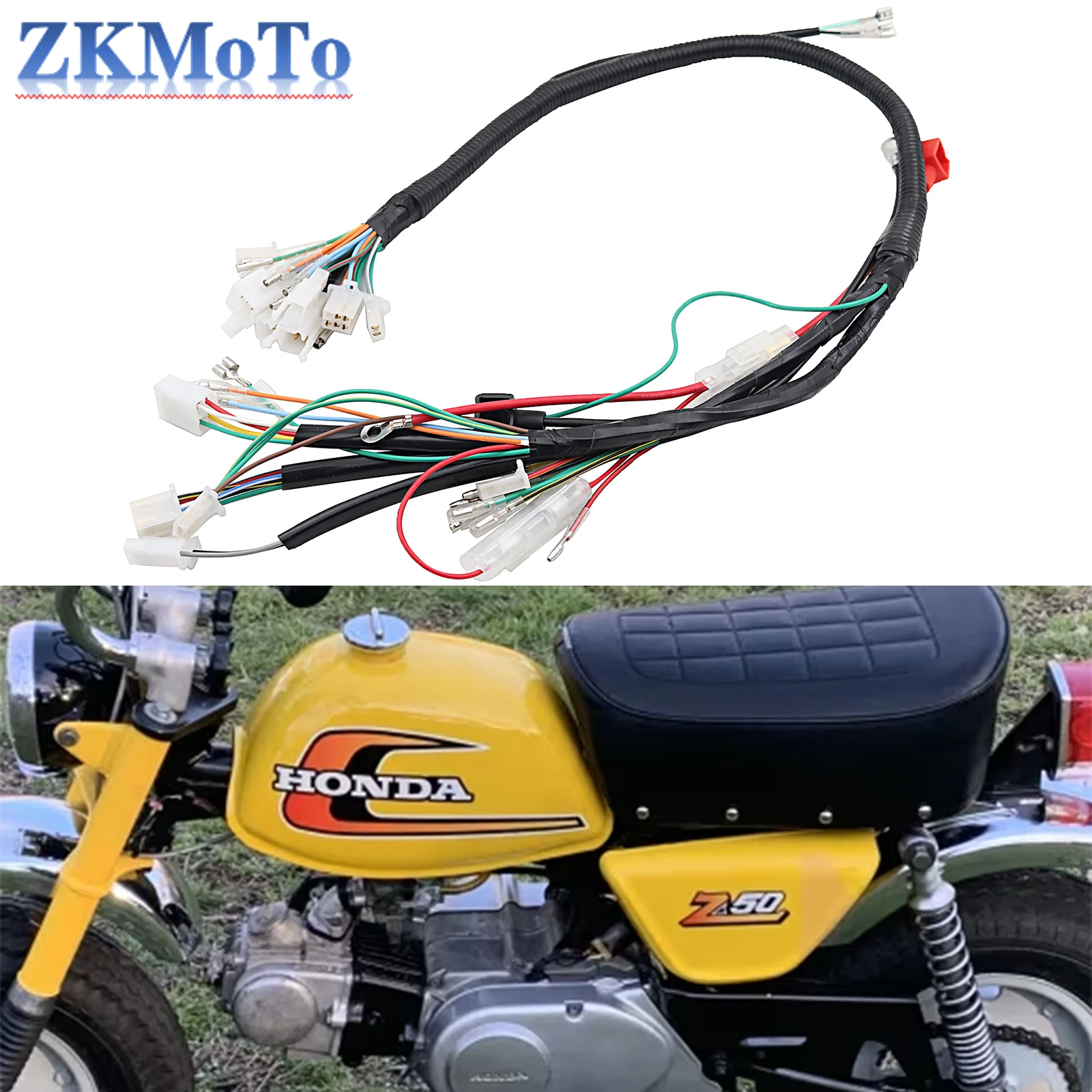 Motorcycle-Electronic-Wiring-Harness-Coil-Kit-Is-Honda-Z50-Z50A-Z50J ...