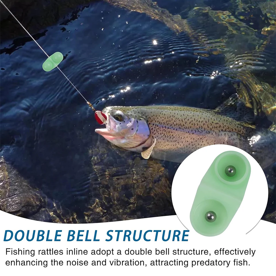 90 Pcs Fishing Double Rattle Catfish Rattlese Bells, 2 Colors