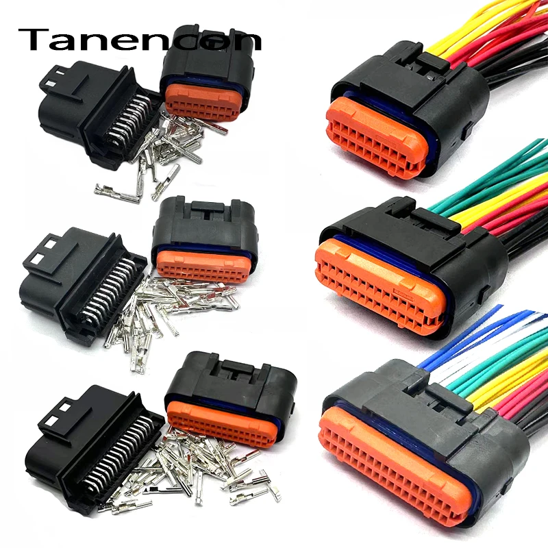 1-Set-18-26-34-Pin-Way-ECU-Connector-Sealed-Female-Wire-Connector-for ...
