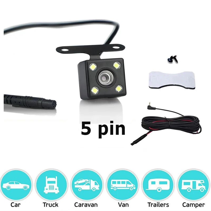 Generic Automobile Rearview Mirror 4led Night Vision Rear View Camera ...