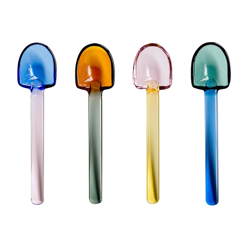 Coffee Spoon High Borosilicate Glass Spoon Dessert Spoons Color Glass ...