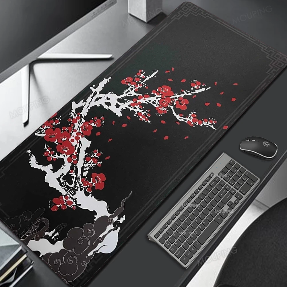 Japonês Red Cherry Blossom Mouse Pad, Gaming Laptop Deskmat, Sakura ...