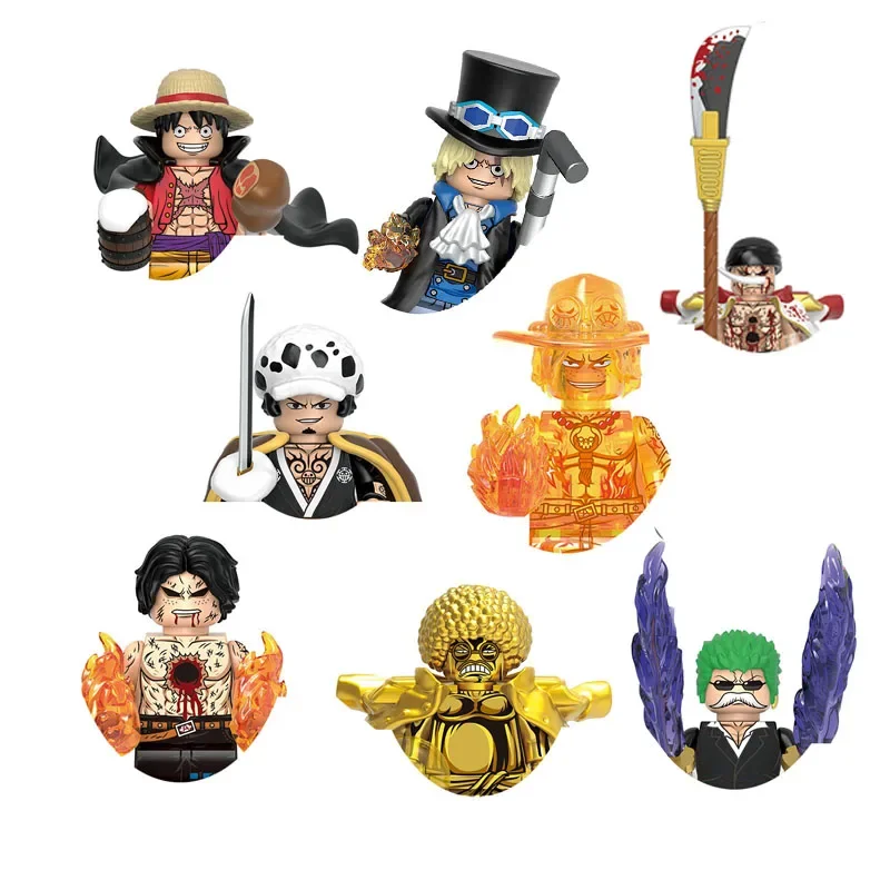 X0355One-Piece-Figures-Buliding-Blocks-Bricks-Luffy-Zoro-Mini-Anime ...