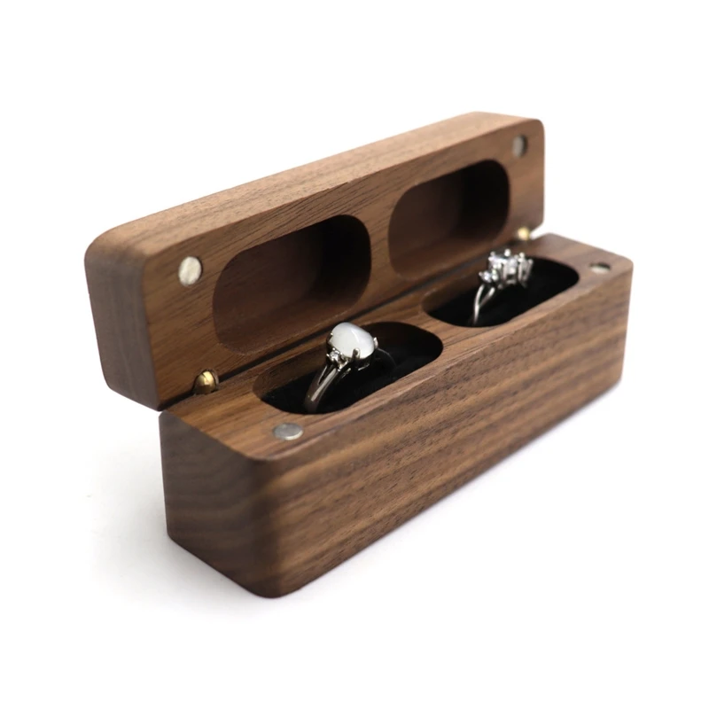 Decorative Ring Holder Modern Engagement Double Ring Storage for Case ...