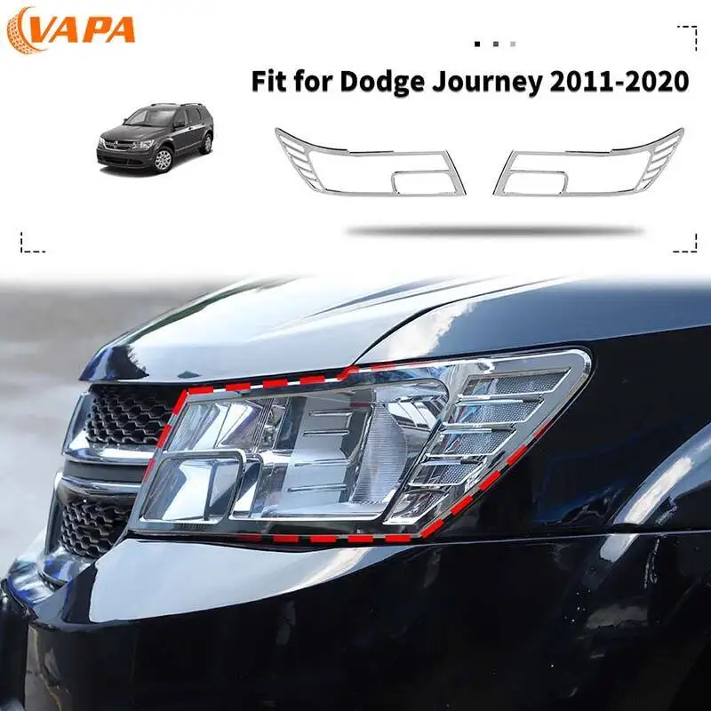 Car Front Lamp Trim Headlamp Cover Stickers ABS Decoration for Dodge ...