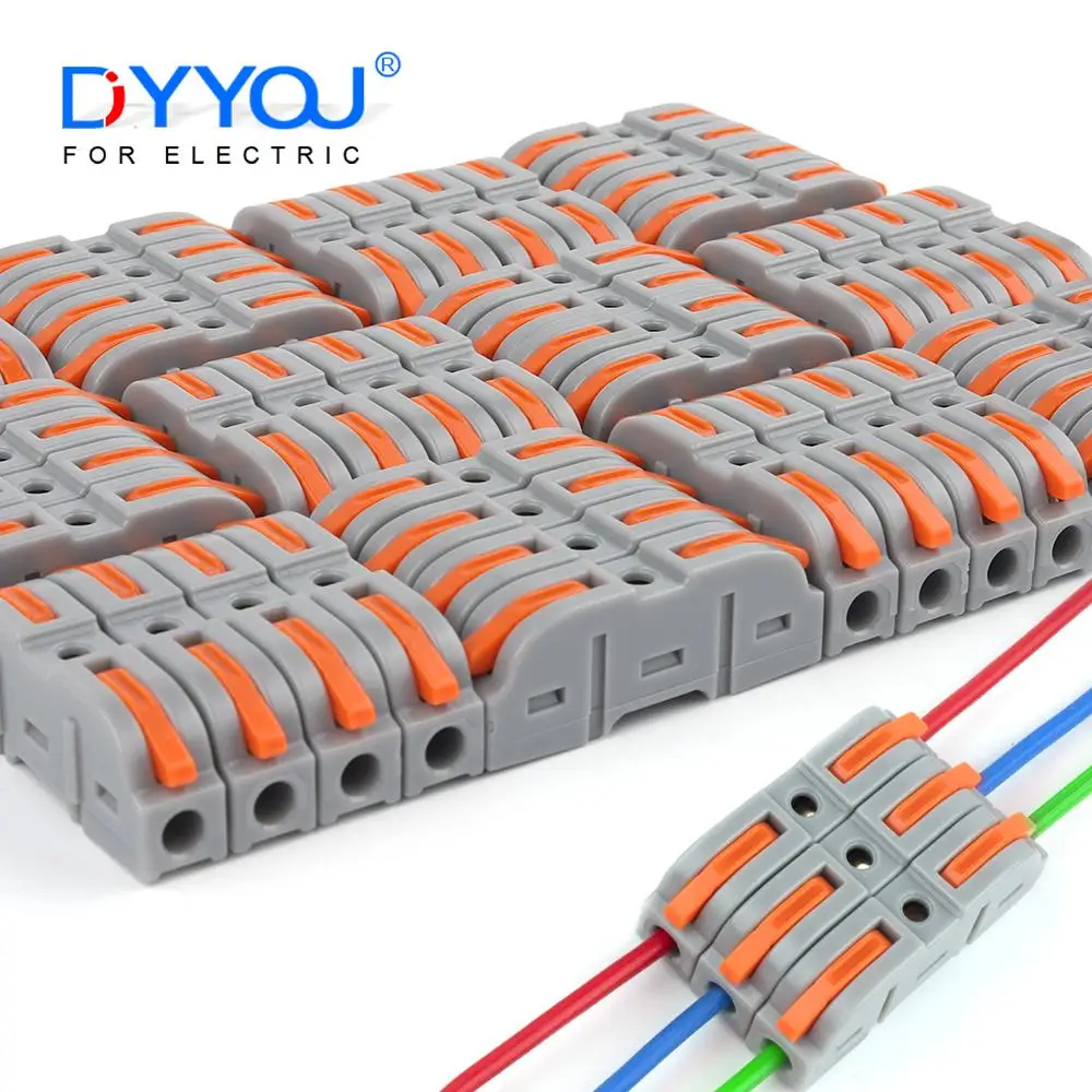 34-50PCS-1-in-and-1-Out-Wire-Connector-Fast-Splicing-Multiplex-Compact ...