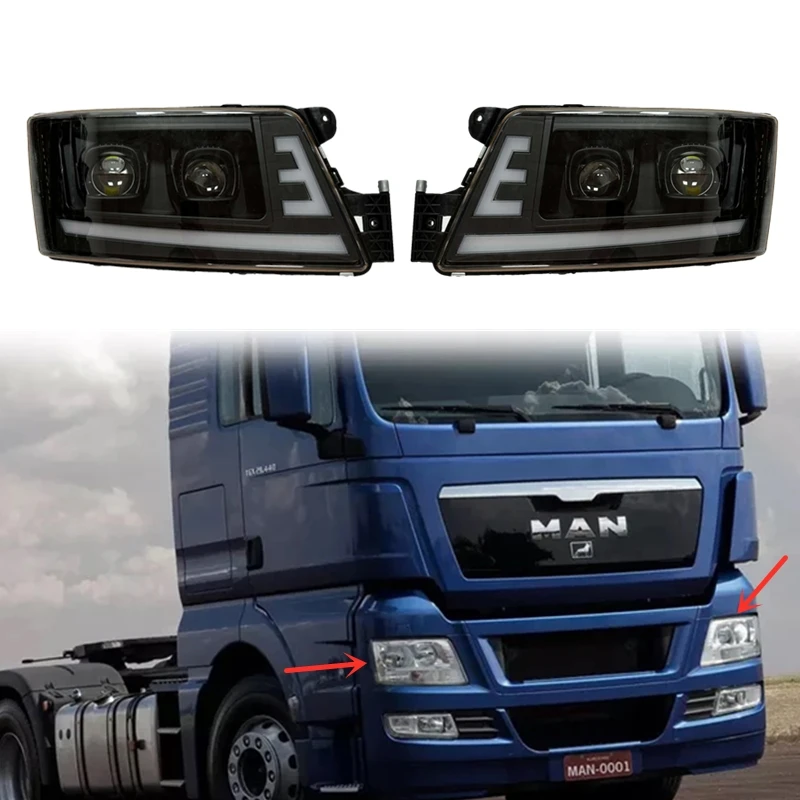 1pc LED Front Bumper Head Light Head Lamp For MAN TGX TGL TGS Truck ...