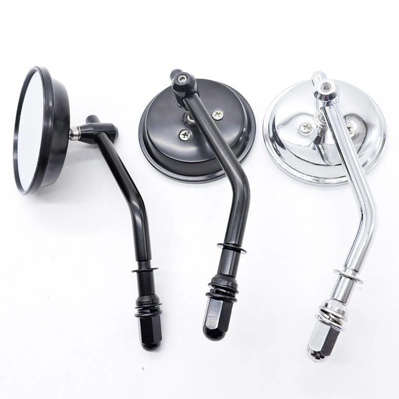 Pair Motorcycle Side Rearview Mirrors Aluminum - Motorcycle Rearview ...
