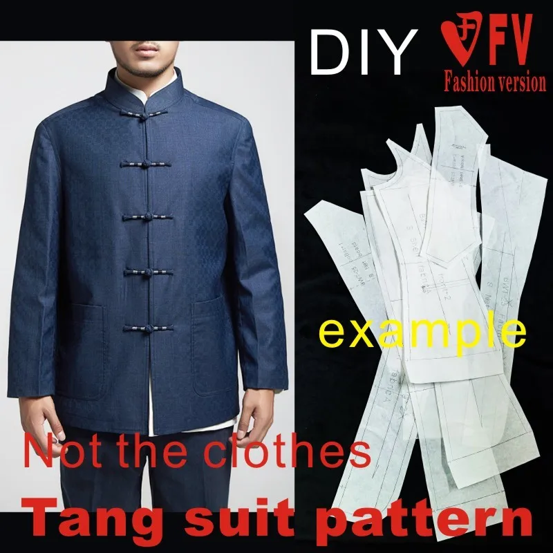 Clothing-sewing-drawings-Men-s-standing-collar-Tang-suit-jacket-1-1 ...