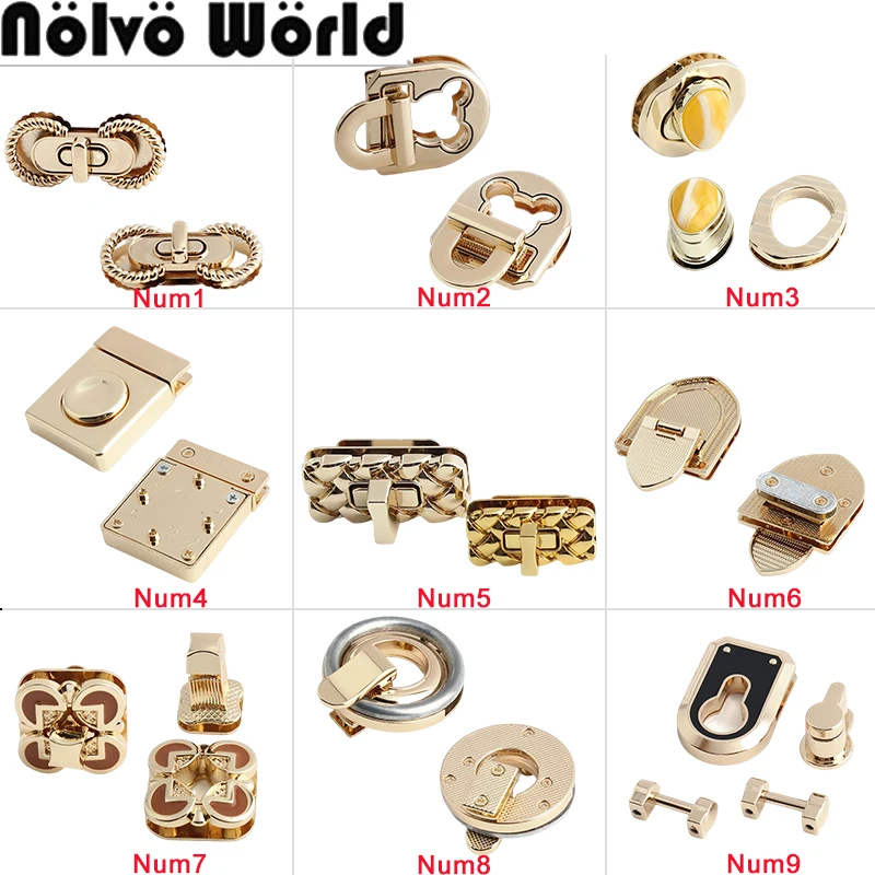 Gold-Durable-Metal-Twist-Locks-For-Women-Handbags-Purse-Bags-Turn-Flip ...