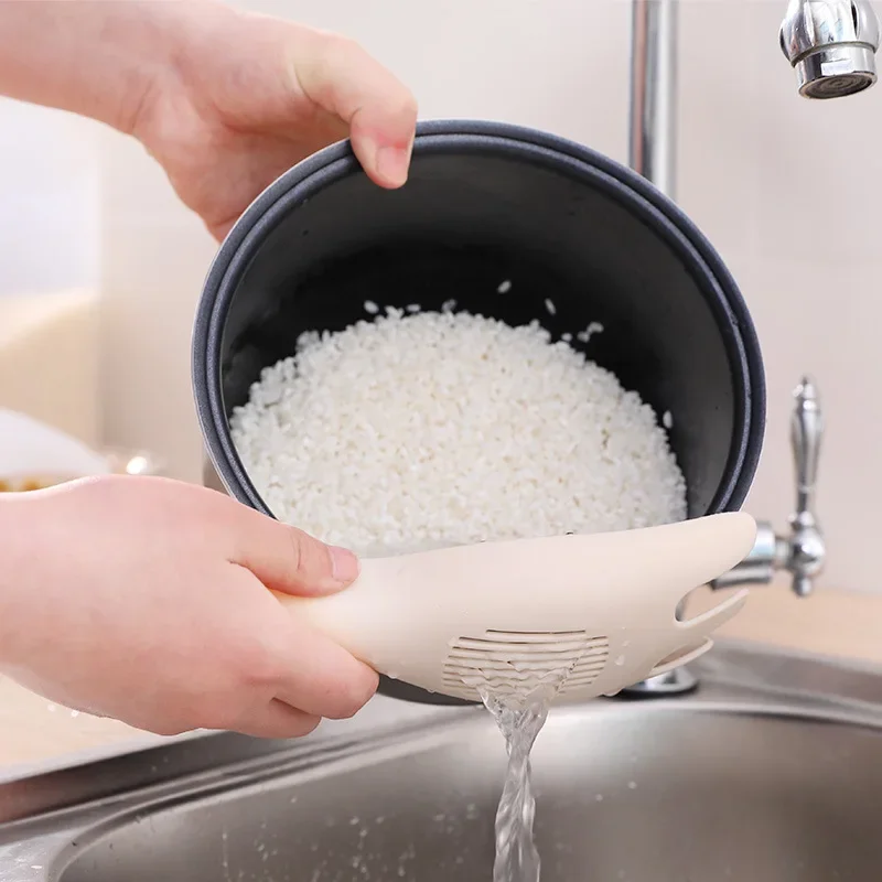 1pcs-Household-Tools-Rice-Sieve-Spoon-Kitchen-Drain-Colander-With ...