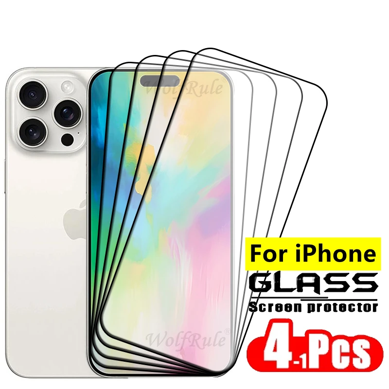 4pcs-For-iPhone-16-Pro-Max-Glass-iPhone-16-15-14-13-Pro-Max-Tempered ...